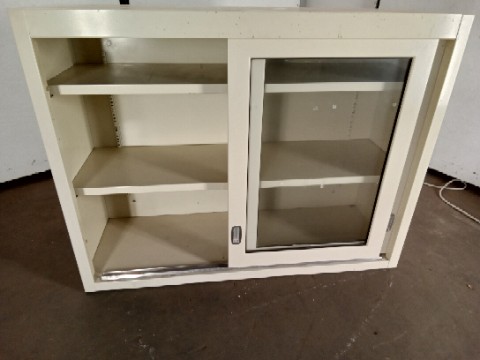 Beige Laboratory Cabinet w/ Sliding Doors 47 x 36 x 16 - Construction ...