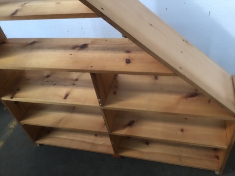 Bookcase - Hand Made - Attic - 7 Shelf - Knotty Pine - Construction Junction