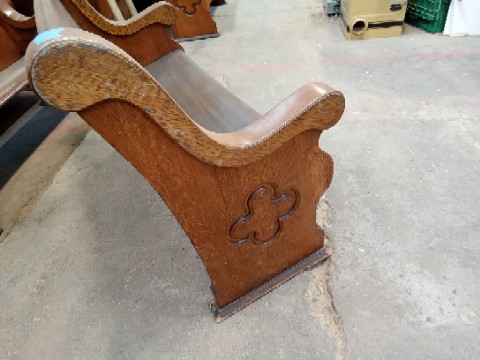 CJ Made Item - Church Pew 4-5 Feet Circular End - Construction Junction