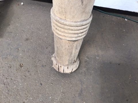 Column - Turned Wood W/ Parallel Rings - Construction Junction