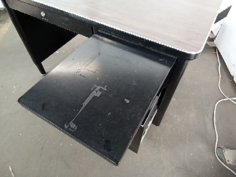REDUCED Desk - Black Tanker Desk Right Hand Drawers (Vintage ...