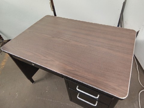 REDUCED Desk - Black Tanker Desk Right Hand Drawers (Vintage ...