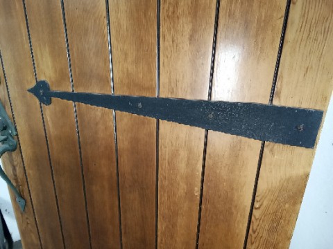 Door Exterior Entryway - Gothic Style W/ Faux Strap Hinges (Vintage ...