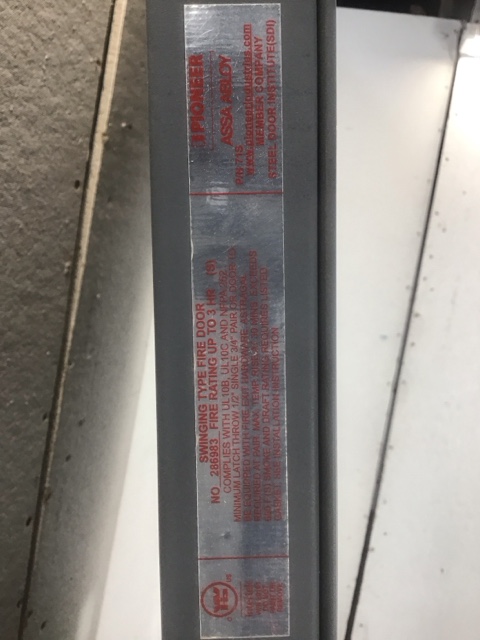 Door Exterior - Pioneer - Assa Abloy - 3 Hour Fire Rating - Steel ...