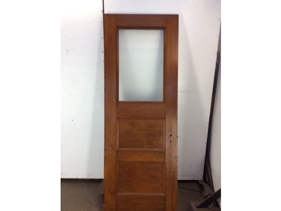 Door Interior - 2 Wood Panels One Glass, Privacy - Construction Junction