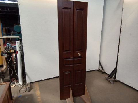 Door Interior Bifold - Solid Cherry - 5 Panel - LH - Construction Junction