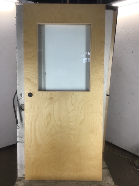 Door Interior - Veneered Particle Board w/ Partial Glass - Construction ...