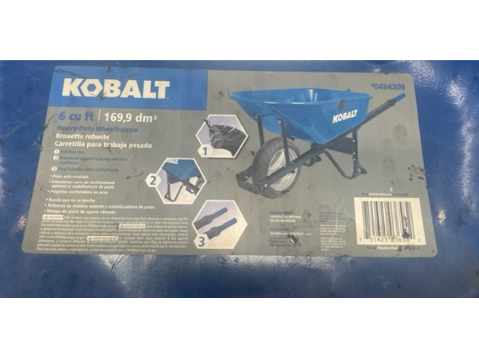 Hardware / Tools - Kobalt Wheelbarrow (AW) - Construction Junction