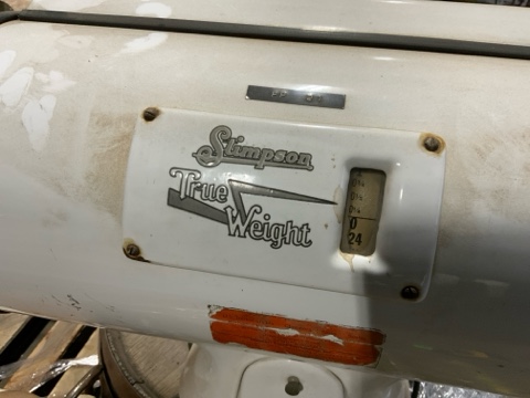 Hardware / Tools - Simpson - True Weight, Grocery Scale - White Enamel ...