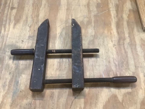 Hardware / Tools - Wooden Handscrew Clamp (Vintage) - Construction Junction
