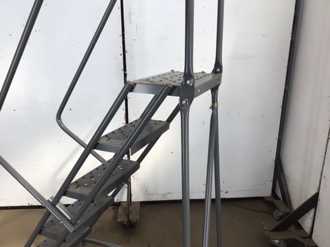 Hardware - Triarc - 5 Step Rolling Safety Ladder , Steel - Construction ...