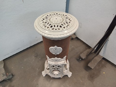 Heating Fireplace - Petit Godin 3720 French Enamel Cast Iron Stove ...