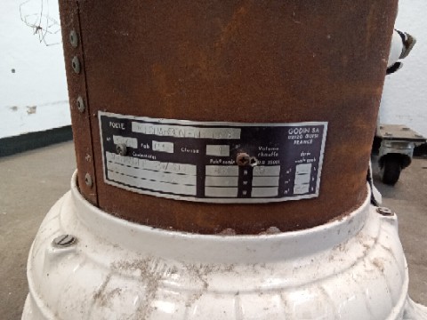 Heating Fireplace - Petit Godin 3720 French Enamel Cast Iron Stove ...