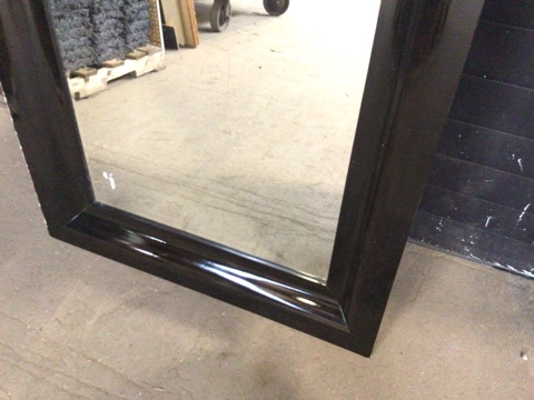 Home Decor Mirror - Vertical, Black Frame W/ Beveled Glass ...