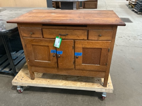 Hoosier - Base, Unique Pulls - Oak - Construction Junction