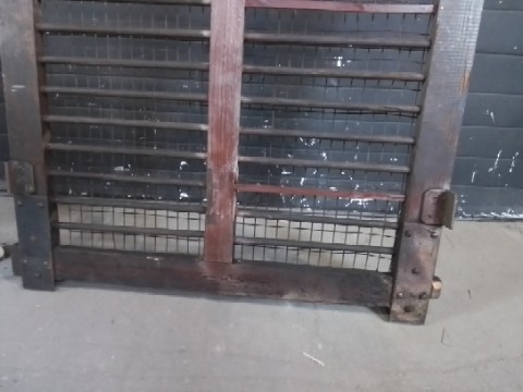 Industrial Freight Elevator Gate (Wood and Wire) - Construction Junction