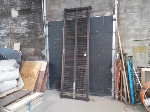 Industrial Freight Elevator Gate (Wood and Wire) - Construction Junction
