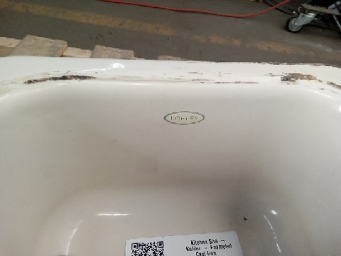 Kitchen Sink - Kohler - Enameled Cast Iron - Rectangular - Construction ...