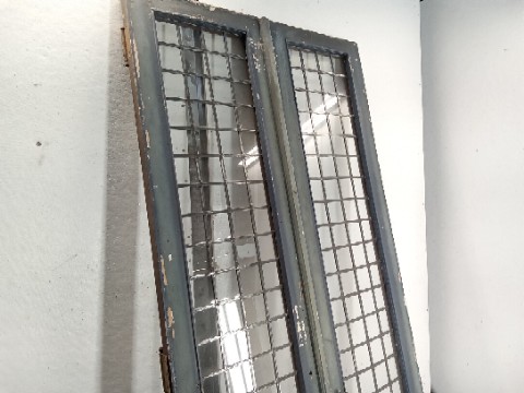 Leaded Glass - Square Pattern French Door Set (Antique) - Construction ...