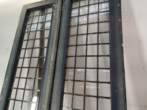 Leaded Glass - Square Pattern French Door Set (Antique) - Construction ...