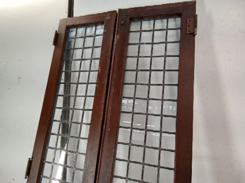 Leaded Glass - Square Pattern French Door Set (Antique) - Construction ...
