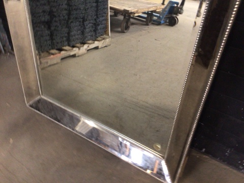 Mirror - Large Beveled Glass W/ Mirrored Frame - Construction Junction