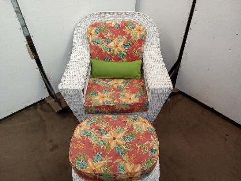 Outdoor Furniture - Wicker By Henry Link Chair And Ottoman ...