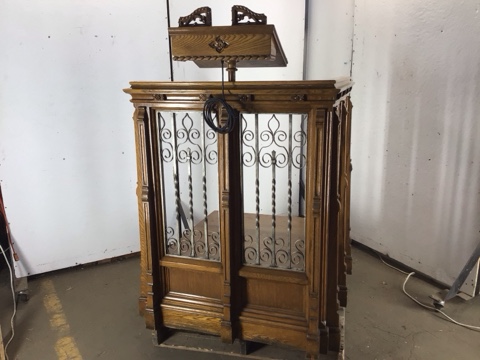 Podium - Oak And Wrought Iron Pulpit - Construction Junction