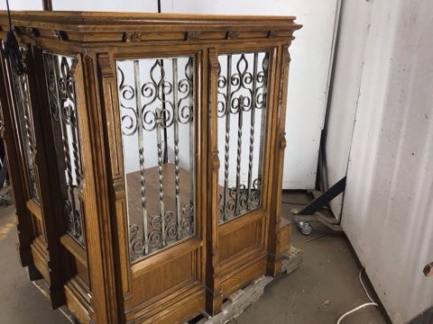 Podium - Oak And Wrought Iron Pulpit - Construction Junction
