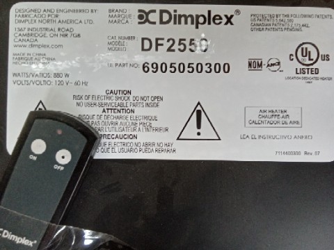 Portable Heaters - Dimplex Fireplace - DF2550 - Construction Junction