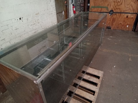 Retail Fixture - Glass Display Case Black Base - Construction Junction