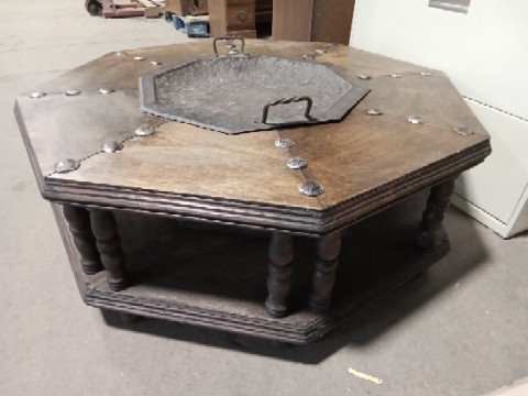 Rustic Spanish Colonial 2 Tiered Octogon Brazier Table - Construction ...