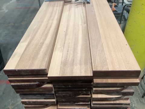 Salvaged Lumber - Laminated, Resawn and planed 2 sides, Mahogany ...