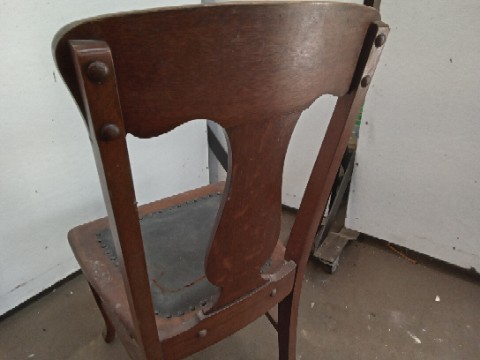 Seating Chair - Quarter Sawn Oak - Vintage - Construction Junction