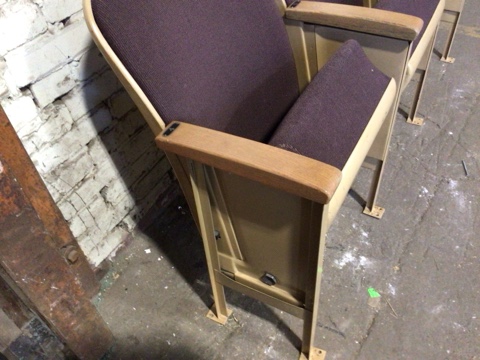 Seating - Triple Chair Upholstered Theater Seat - Construction Junction
