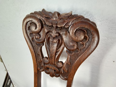 Seating - Victorian Carved Oak Greenman Chair (Antique) - Construction ...