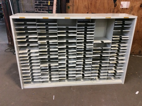 Shelving Unit - Mail Sorter, Adjustable - White Metal - Construction ...
