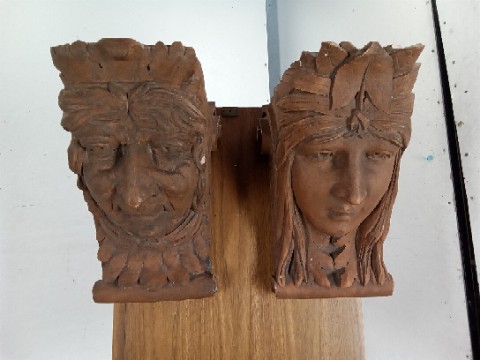 Specialty Reclaimed - Corbel Wooden Nickel Plaster Face (Vintage ...