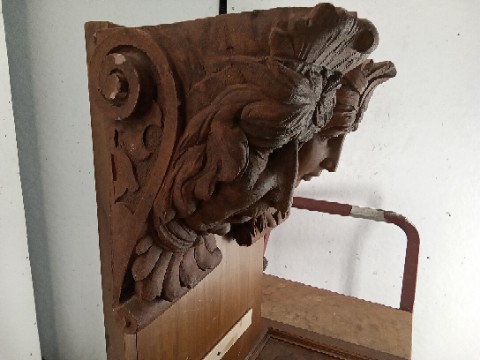 Specialty Reclaimed - Corbel Wooden Nickel Plaster Face (Vintage ...