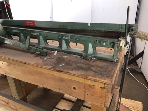 Specialty Reclaimed - Davis Standard - 60in Board Shear , Wooden Stand ...