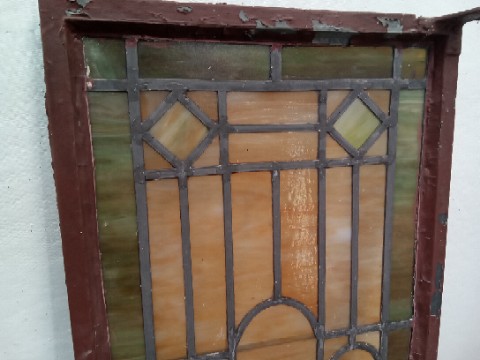Stained Glass - Metal Frame 3 Arches (Salvaged) - Construction Junction
