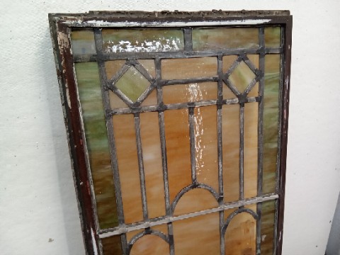 Stained Glass - Metal Frame 3 Arches (Salvaged) - Construction Junction