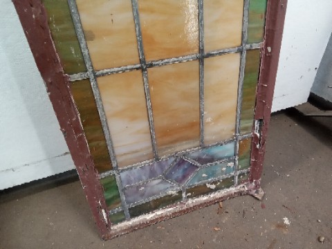 Stained Glass - Metal Frame 3 Arches (Salvaged) - Construction Junction