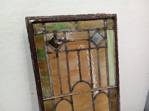 Stained Glass - Metal Frame 3 Arches (Salvaged) - Construction Junction