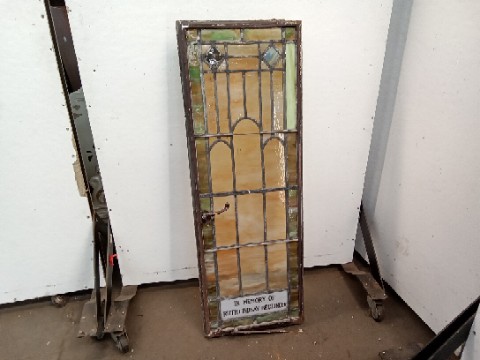 Stained Glass - Metal Frame 3 Arches (Salvaged) - Construction Junction