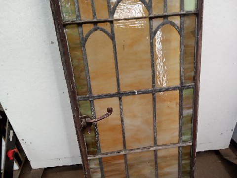 Stained Glass - Metal Frame 3 Arches (Salvaged) - Construction Junction