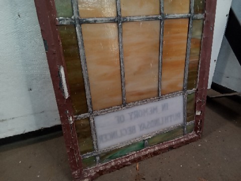 Stained Glass - Metal Frame 3 Arches (Salvaged) - Construction Junction