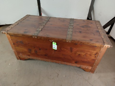 Storage Chest - Aromatic Cedar w/Steel Strapping - Construction Junction