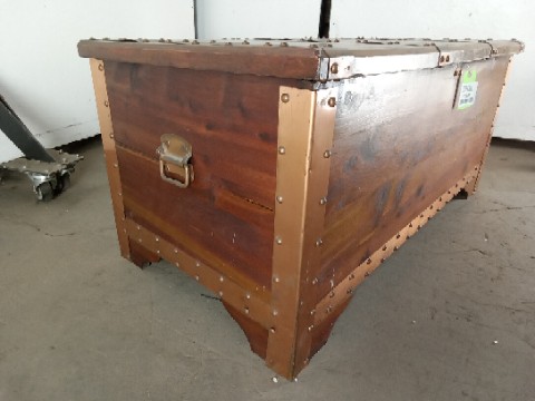 Storage Chest - Aromatic Cedar w/Steel Strapping - Construction Junction