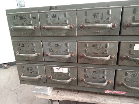 Storage - Equipto Metal Hardware Storage 18 Drawers (Vintage ...
